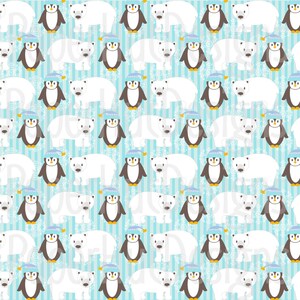 Christmas Digital Papers-christmas Clipart-holiday Clip Art-polar ...