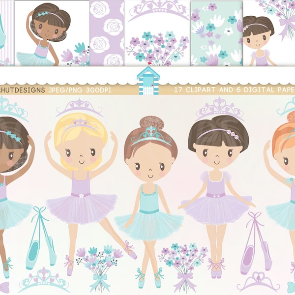 Ballerina Clipart - Etsy