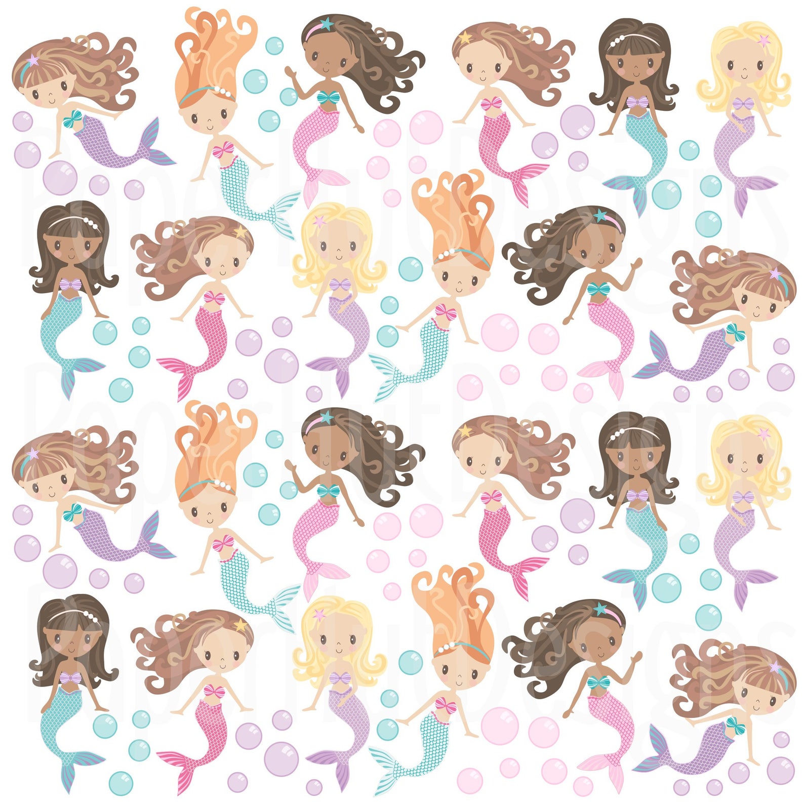 Mermaid Clipart-mermaid Clip Art Mermaids Clipart and Cute - Etsy