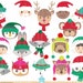 Christmas Faces Clipart-christmas Clip Art-woodland Animals Clipart ...