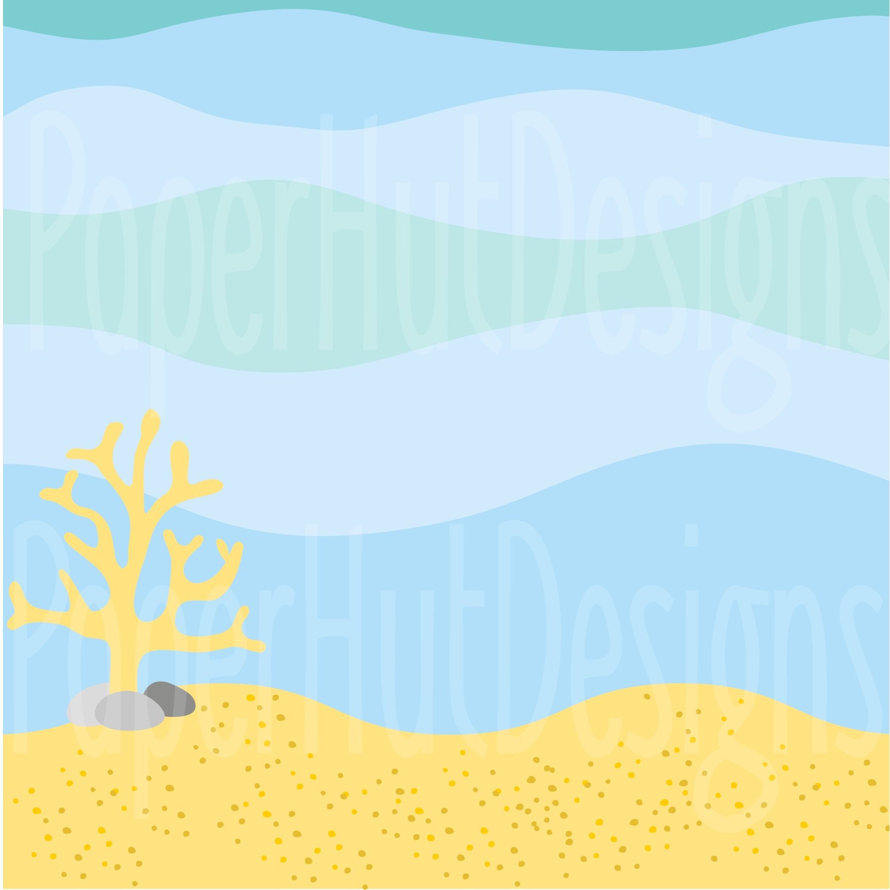 Sea Animal Clipart and Digital Paper Set-under the Sea Clipart - Etsy