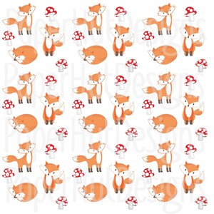 Woodland Animals Digital Papers-autumn Forest Animals Digital Scrapbook ...