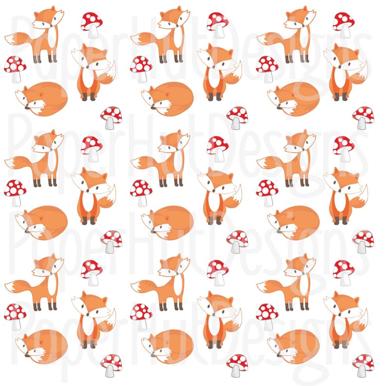 Woodland Animals Digital Papers-autumn Forest Animals Digital - Etsy