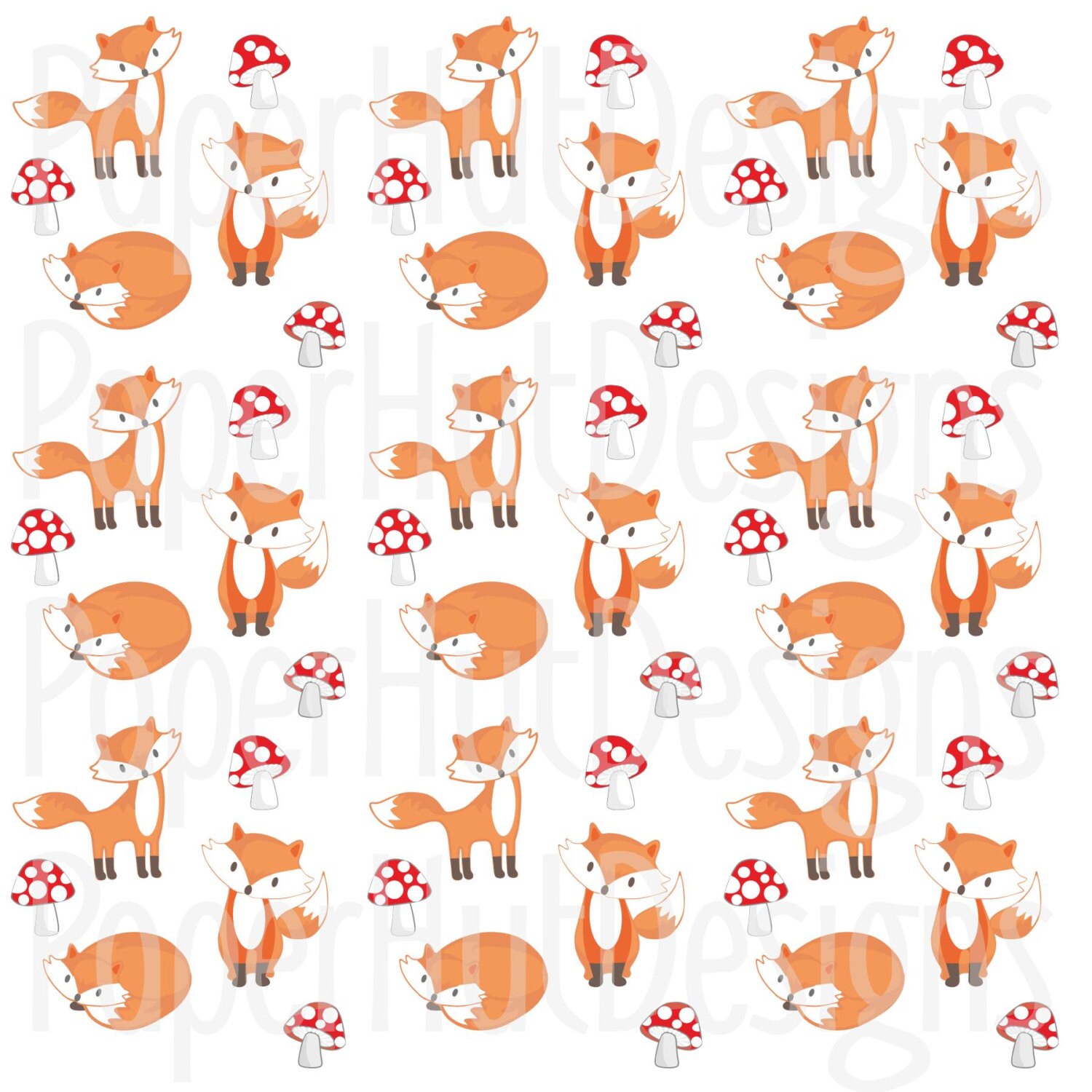 Woodland Animals Digital Papers-autumn Forest Animals Digital | Etsy