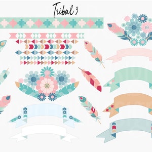 Tribal Clipart Bundle-tribal Boho Clip Art -american Indian-navajo ...