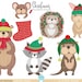 Christmas Clipart Woodland Animals-forest Animals Clip Art-robin ...