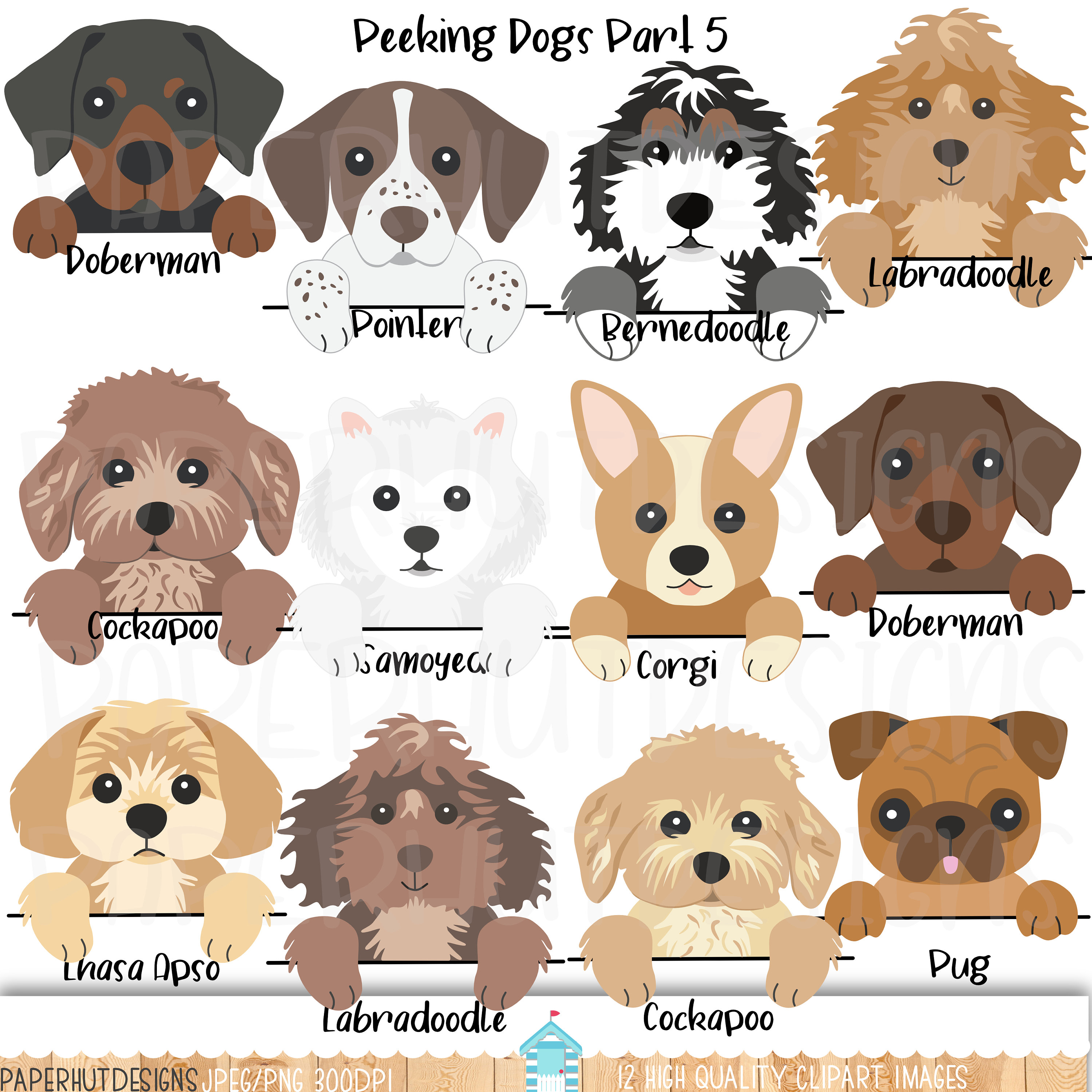 Peeking Dog Clipart Part 5peeping Dog Clipartpuppy Clip - Etsy Australia