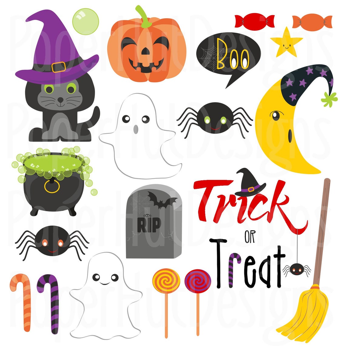 Halloween Clipart-halloween Clip Art & Halloween Digital - Etsy
