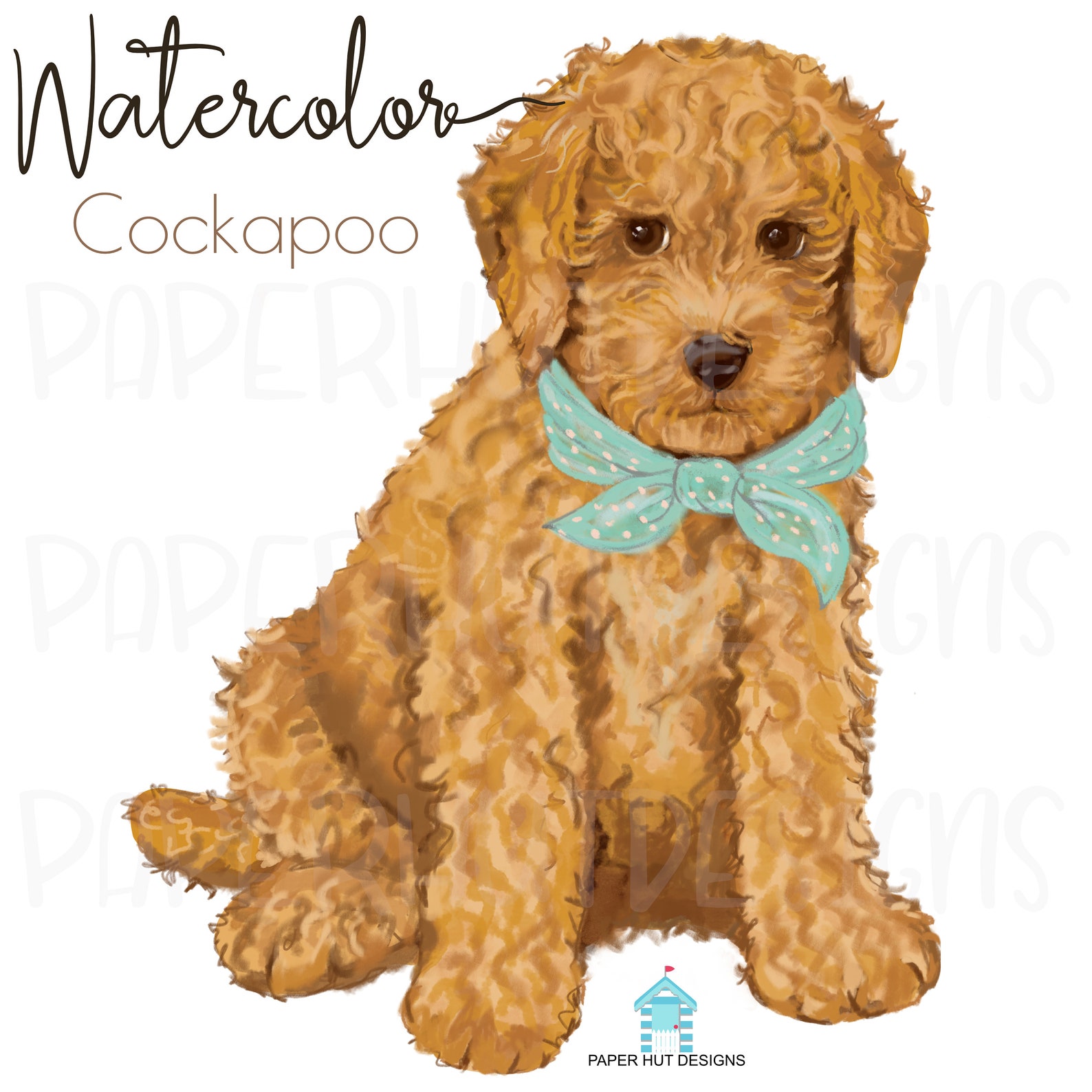 Watercolor Cockapoo Digital Clipart Designsublimation - Etsy UK