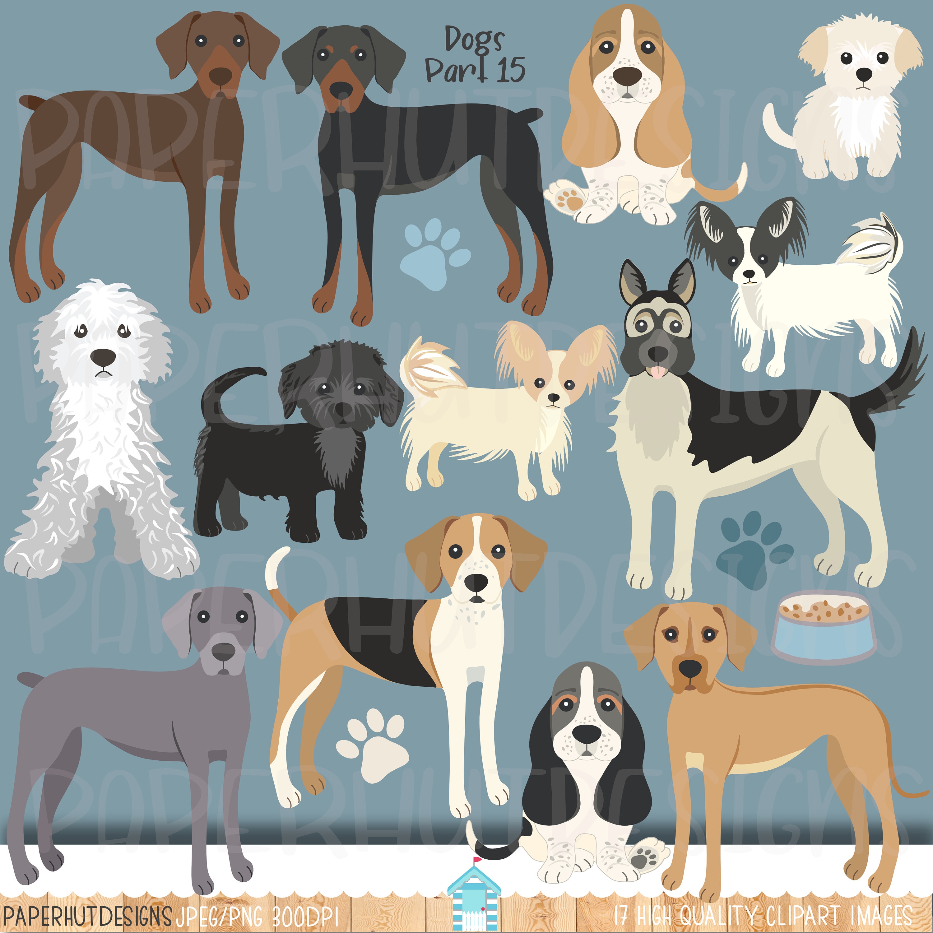 Dog Clipartdog Clip Artdog Illustrationspuppy Dogsdigital | Etsy