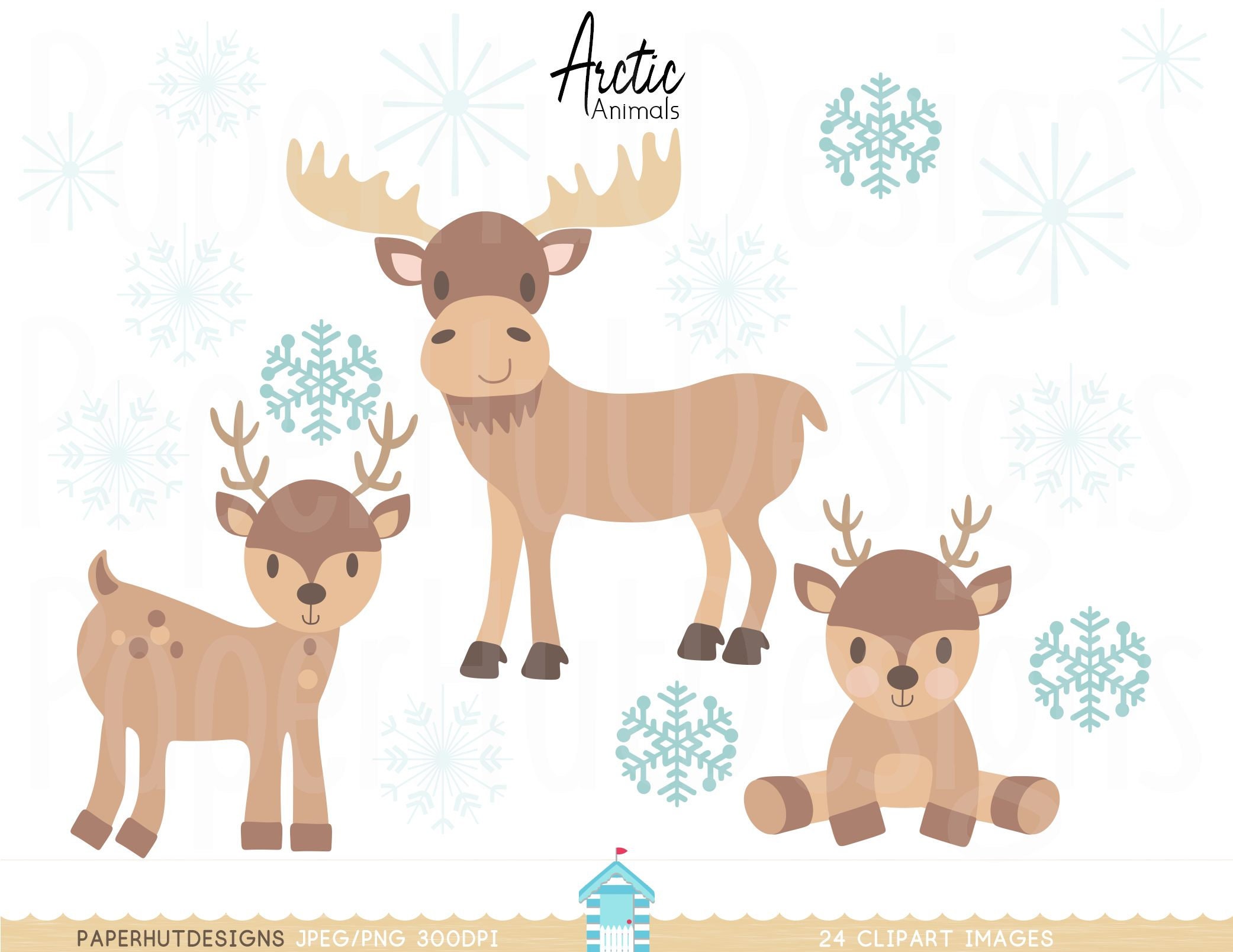 Arctic Animals Clipart-polar Animals Clipart-arctic Animals | Etsy