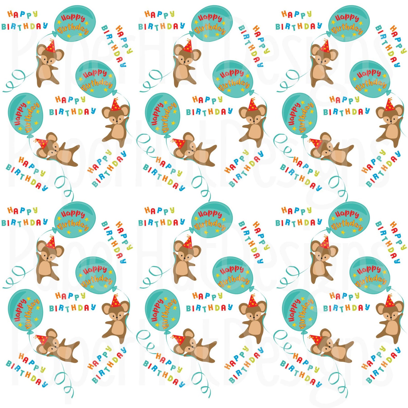 Birthday Clipart-birthday Bundle Clip Art and Digital Paper | Etsy