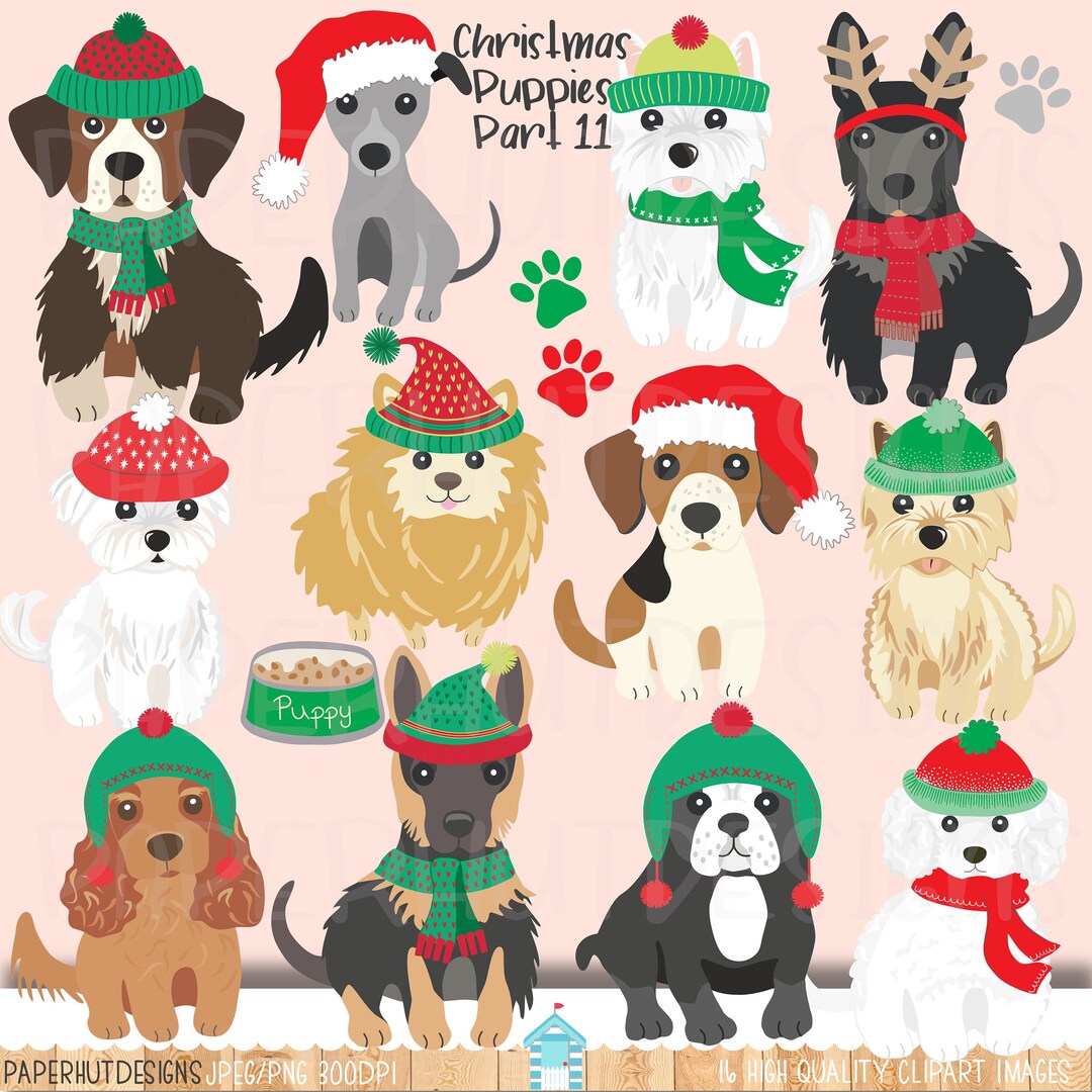 Christmas Puppy Dog Clipart|puppies|dog Clip Art|christmas Puppy Dog ...