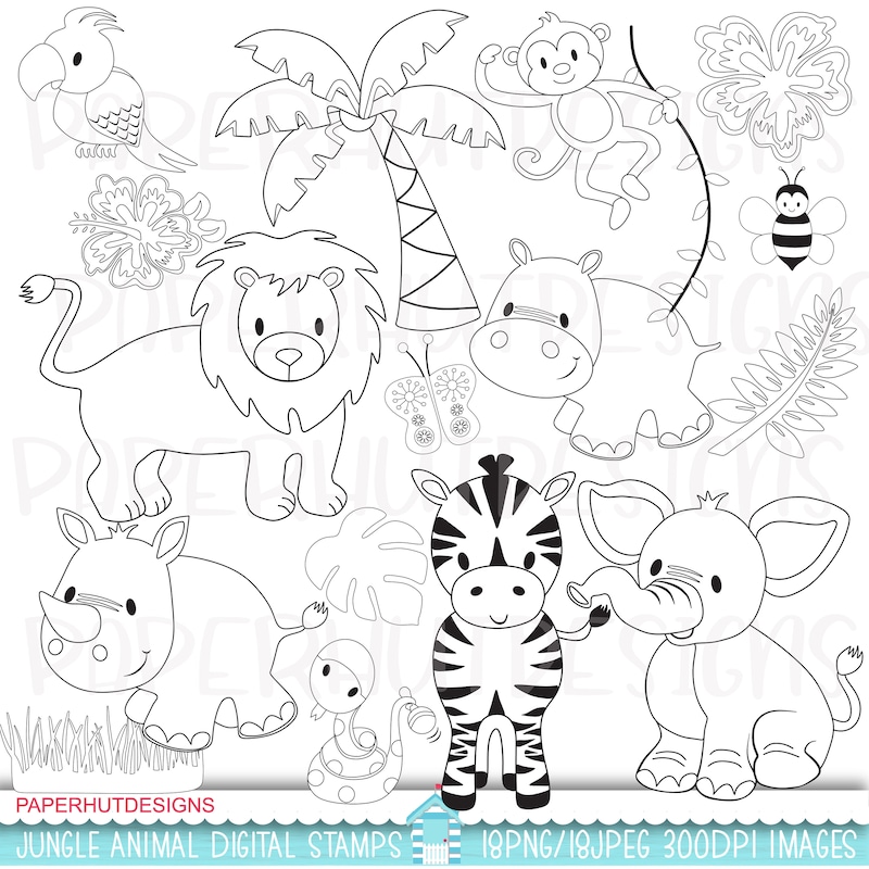 Jungle Clip Art - Etsy