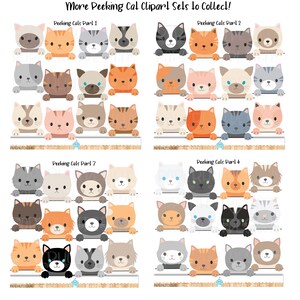 Peeking Cat Clipart Part 3|peeping Cat Clipart|kitten Clip Art|cute ...