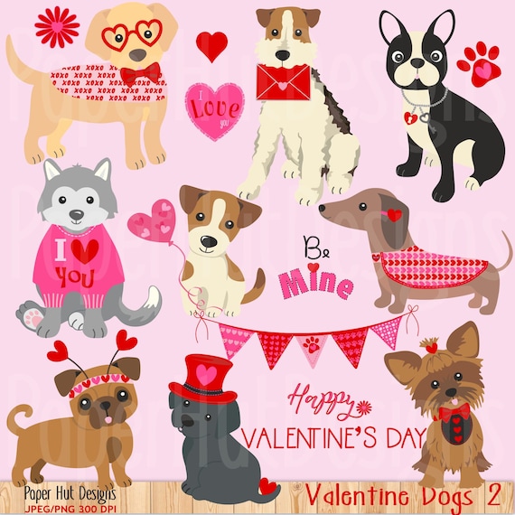 Free Clipart Valentines Dogs