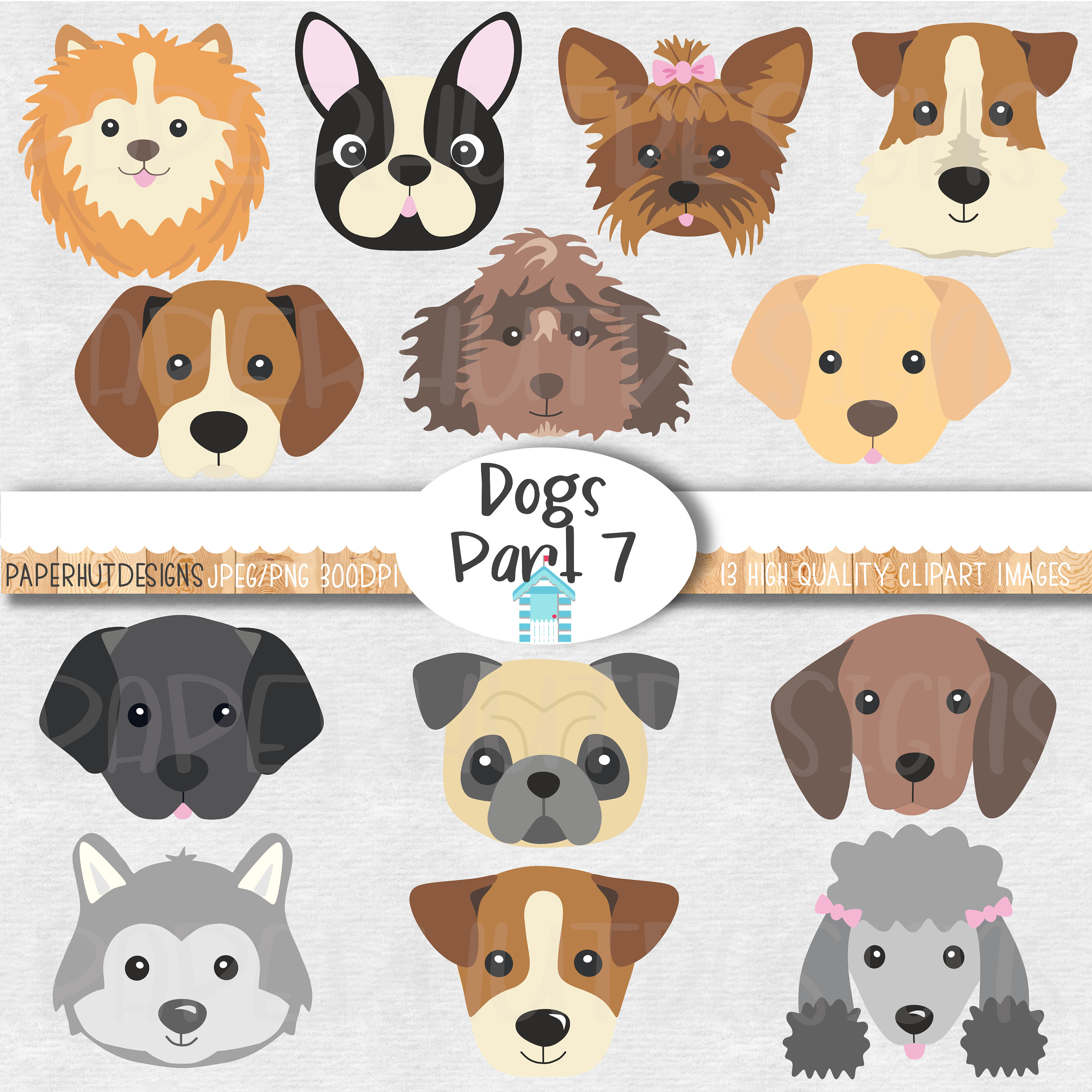 Cute Dog Face Clipart