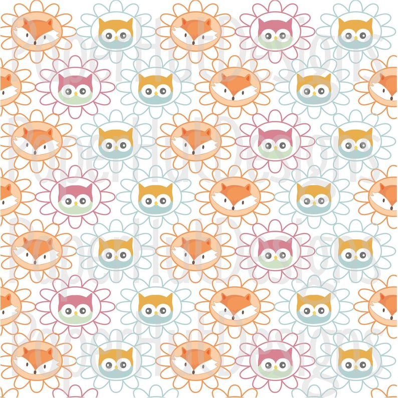 Woodland Animals Digital Papers Autumn Winter Forest Friends - Etsy