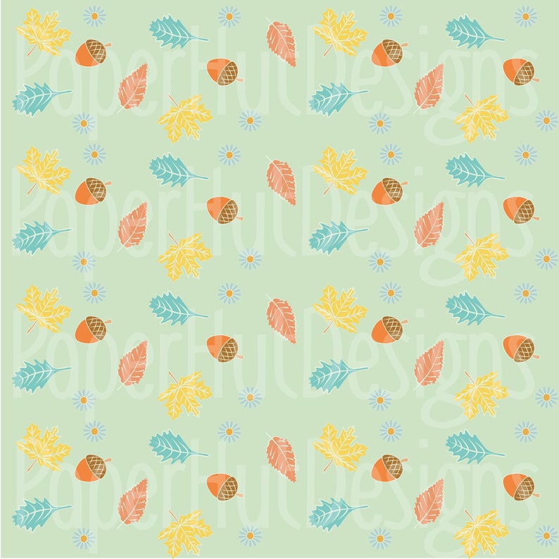 Fall Digital Papers-Autumn Digital Papers-Autumn Scrapbook | Etsy