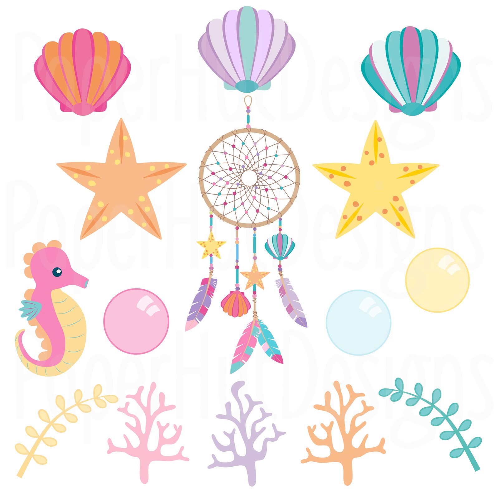 Mermaids 2 Clipart-mermaids Clip Art Mermaid Digital Papers and Clipart ...