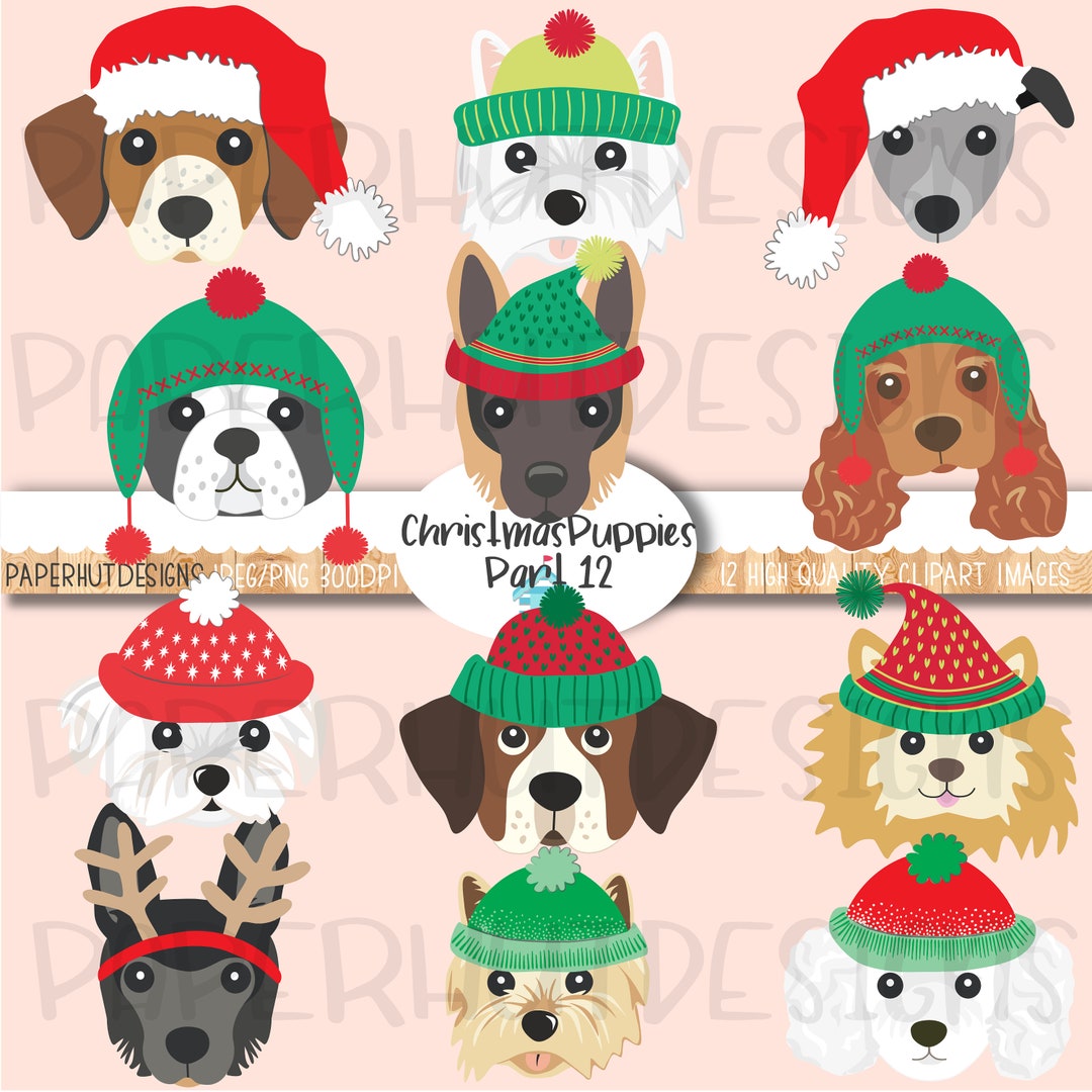 Imágenes Prediseñadas de caras de perro cachorro de Navidad/Cachorros ... Imágenes Prediseñadas de caras de perro cachorro de Navidad/Cachorros ...