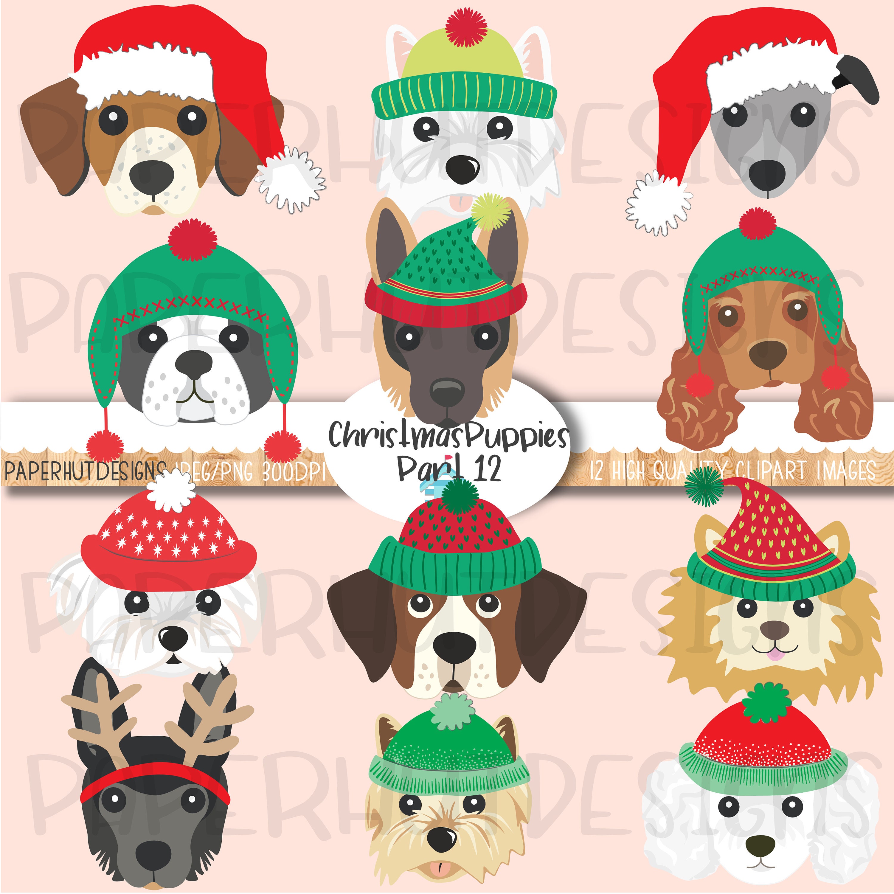 Christmas Puppy Clipart