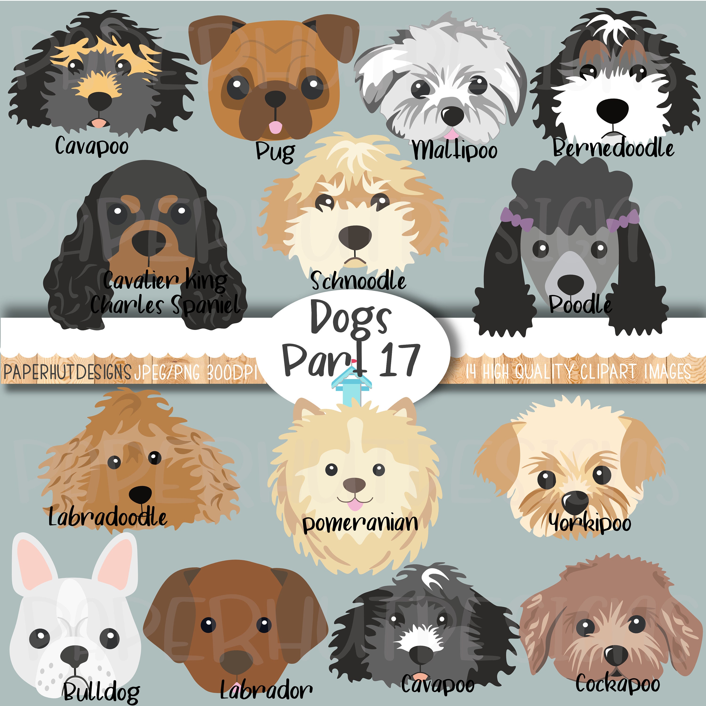 Dog Faces Clipart-cute Puppy Faces Clipart-dog Clip Art-puppy - Etsy