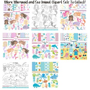 Mermaids Clipart-mermaids Clip Art- Mermaid Clipart and Digital Papers ...