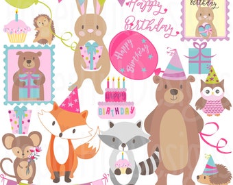 Birthday Party Animals Clipart Clip Art Zoo Safari Jungle