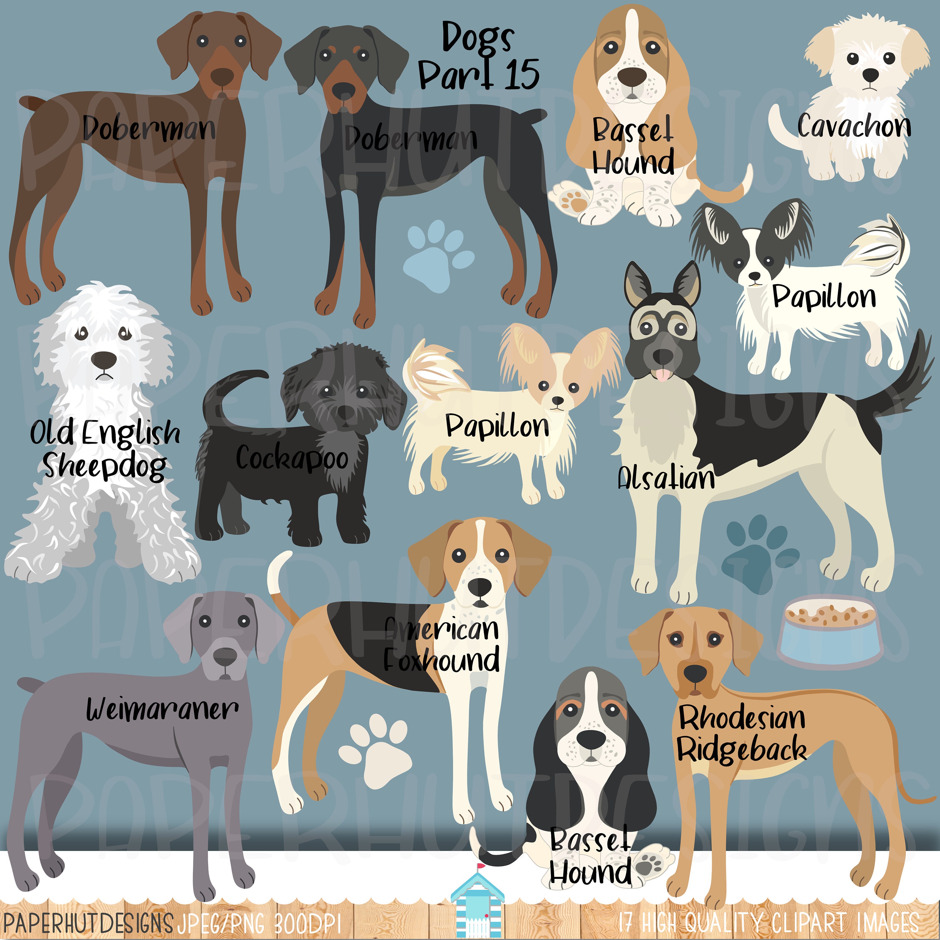 Dog Clipartdog Clip Artdog Illustrationspuppy Dogsdigital | Etsy