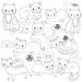 Cats Digital Stamps|kitten Digital Stamps|kitties Digital Stamps|kitty ...