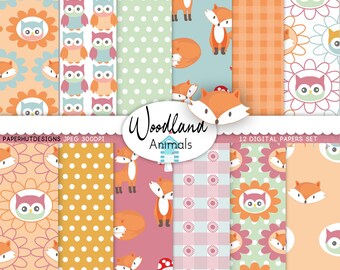 Winter Woodland Woodland Animals Printable Digital Clipart - Etsy