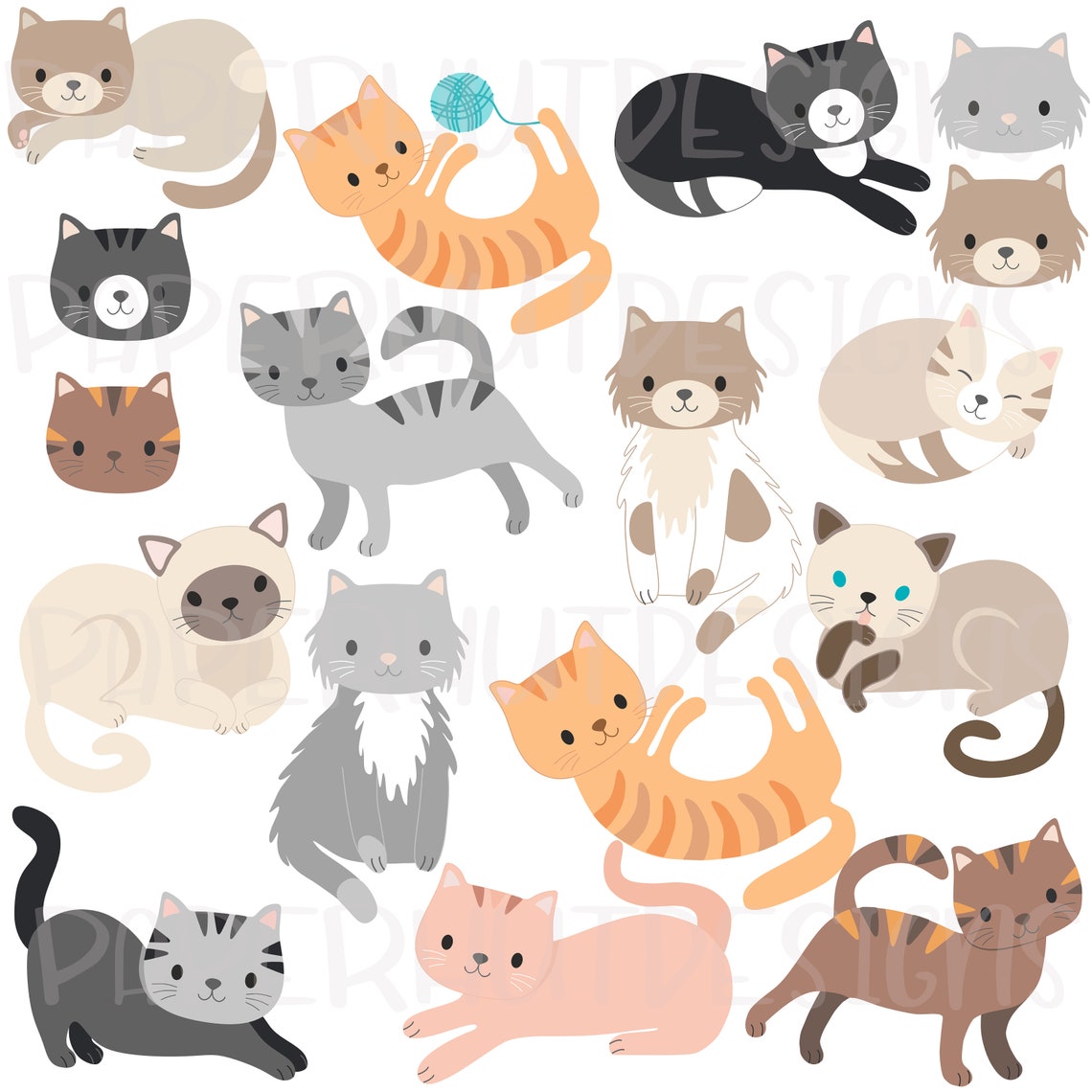 Cat Clipart: Digital Download - Etsy