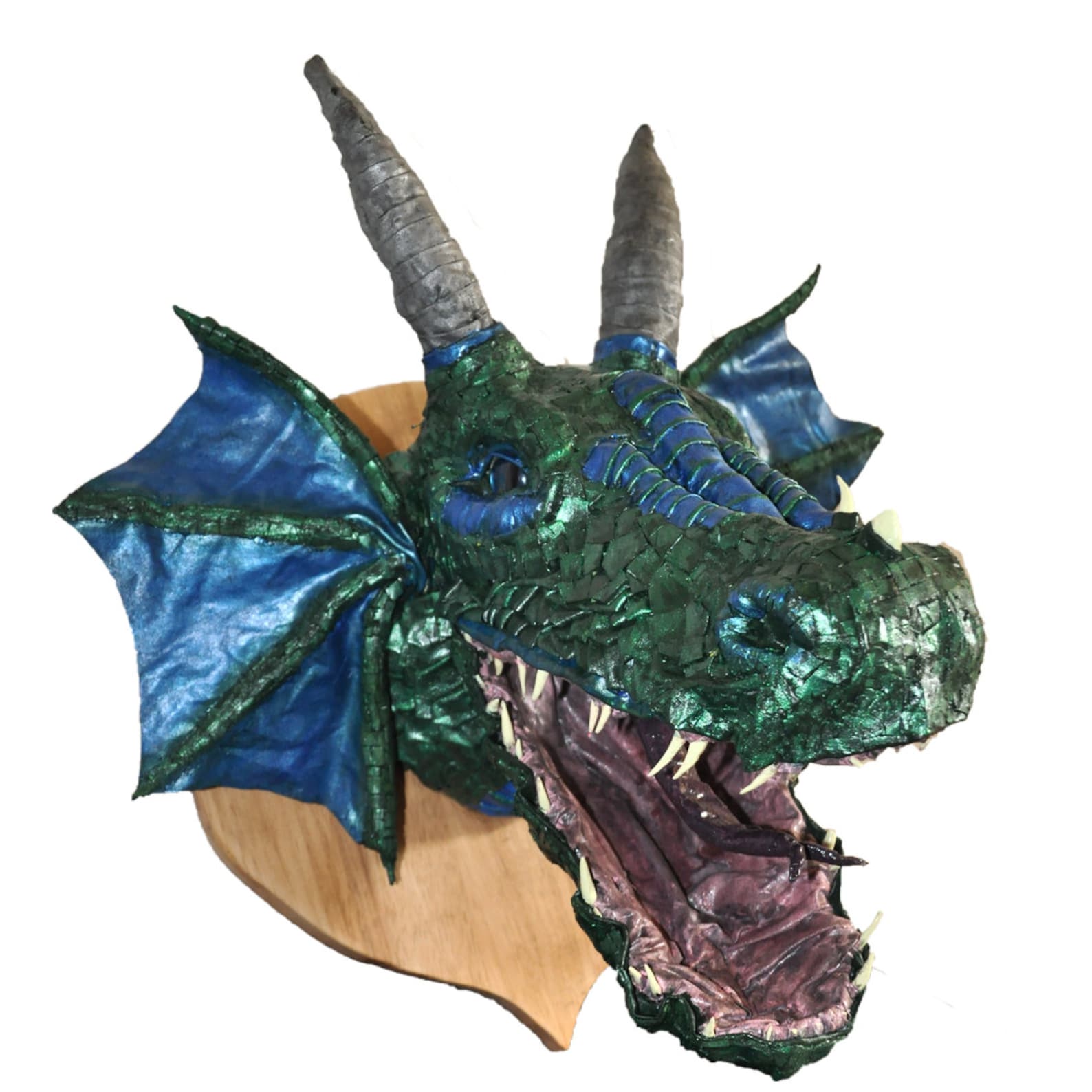 Green Dragon Head Trophy - Etsy