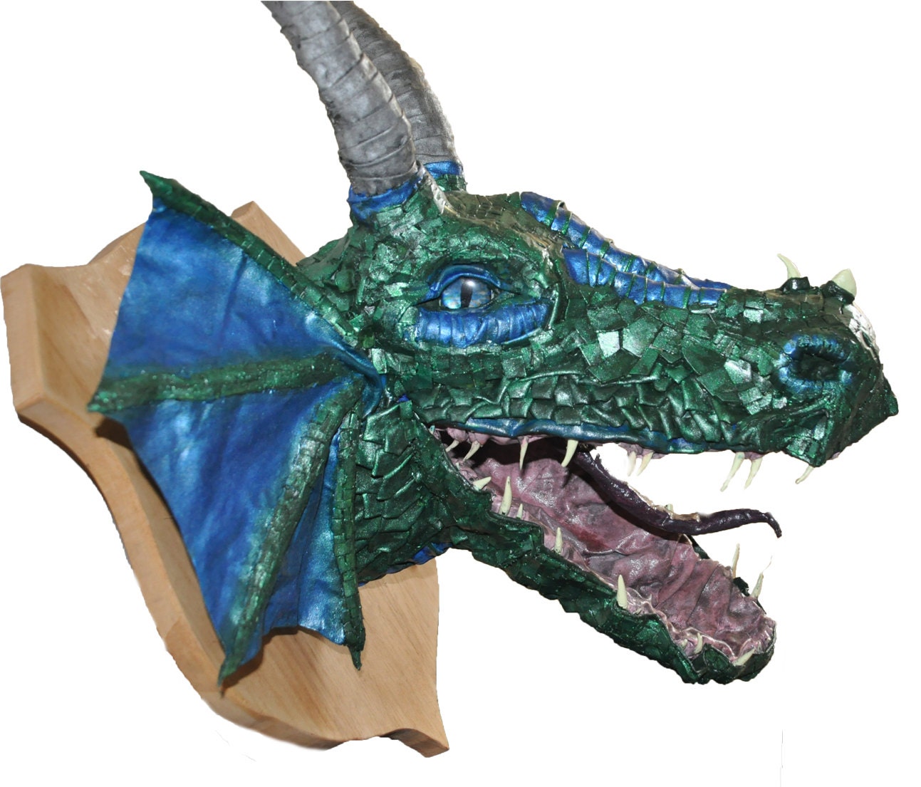 Green Dragon Head Trophy - Etsy