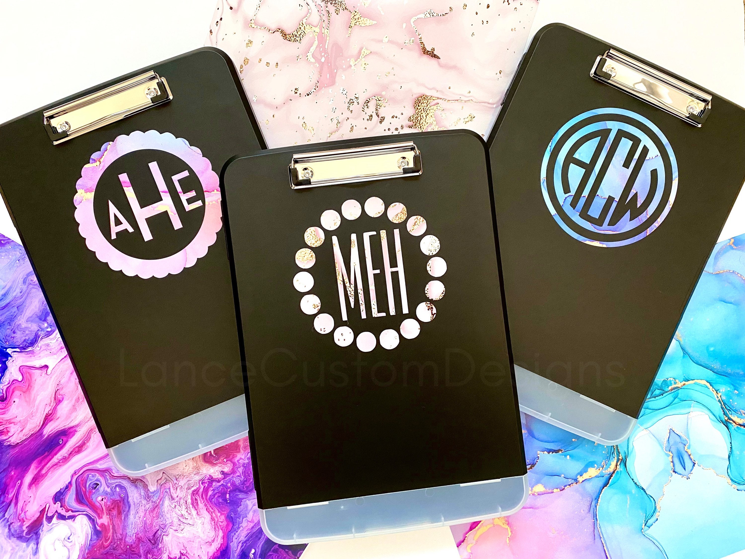 Lily Inspired Monogram Clipboard Case - Etsy
