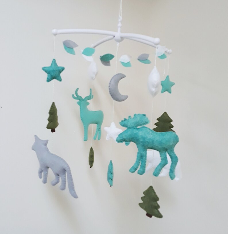 Woodland Mobilemoose Mobilefox Moose Bear Deer Mobile - Etsy