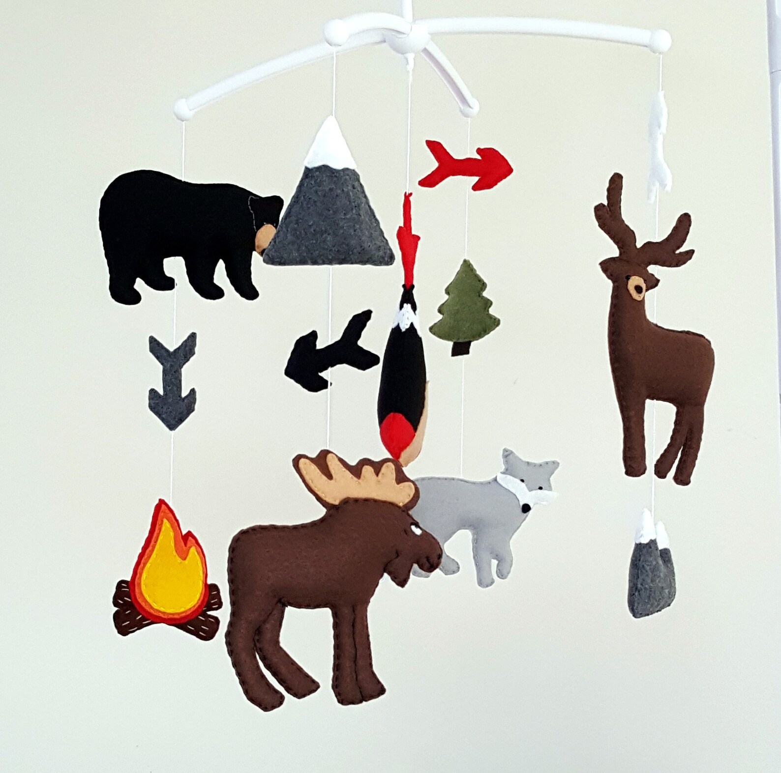 Woodland Adventure Baby Mobilecamping Baby Crib Mobile Moose | Etsy