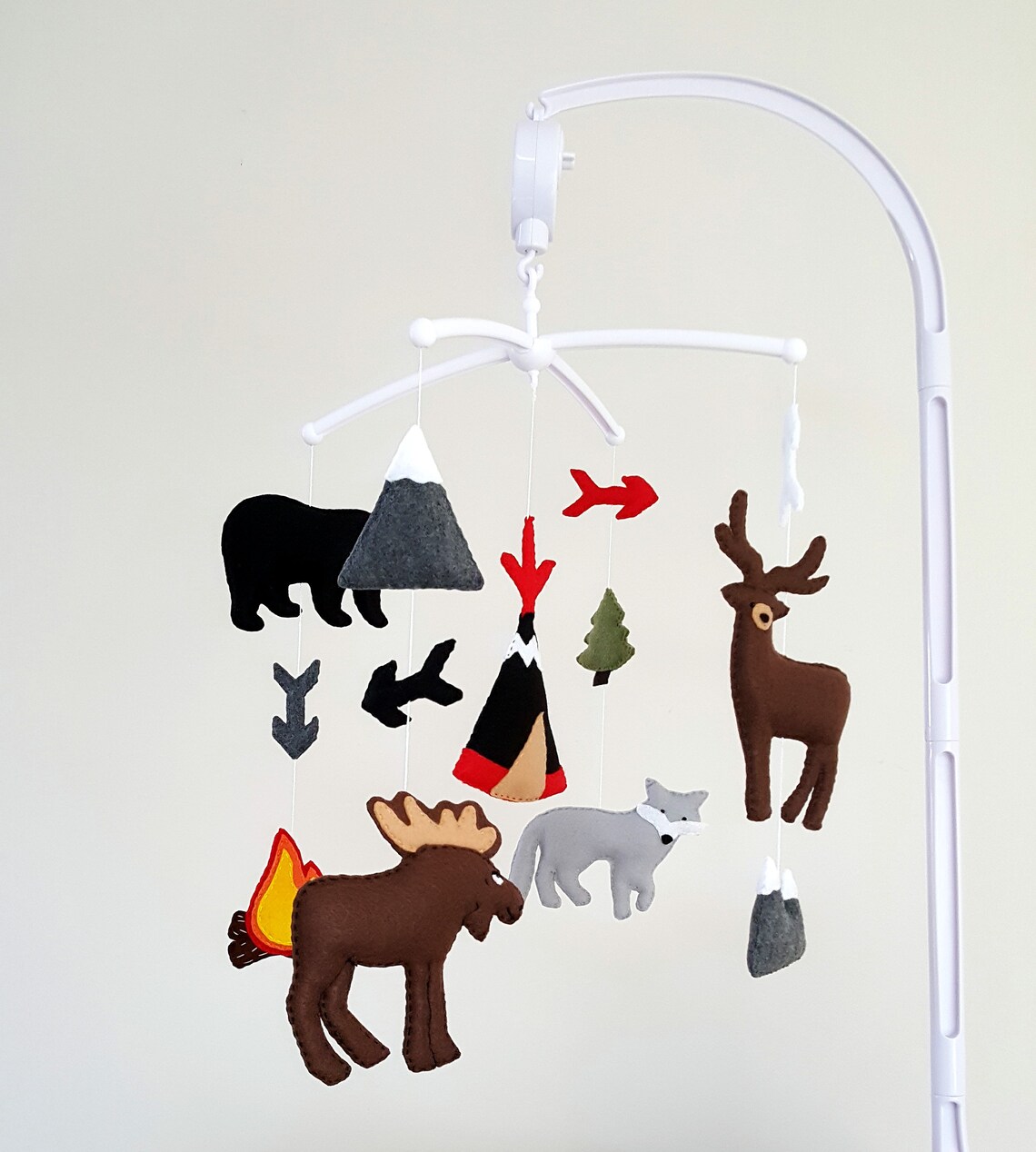Woodland Adventure Baby Mobilecamping Baby Crib Mobile Moose | Etsy