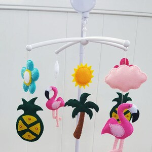 Pink Flamingo Baby Mobile,flamingo Crib Mobile,pineapple Mobile ...