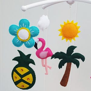 Pink Flamingo Baby Mobile,flamingo Crib Mobile,pineapple Mobile ...