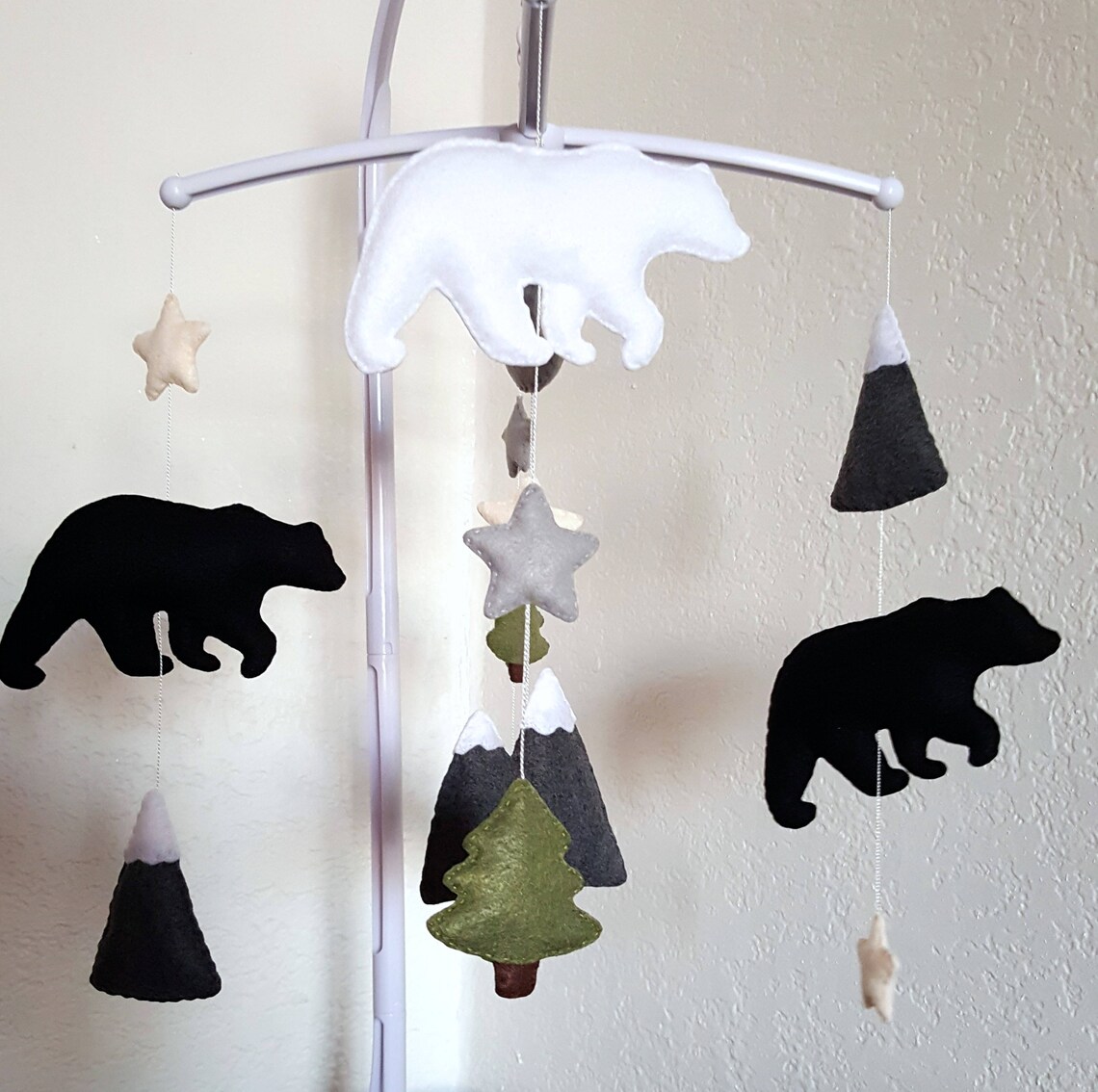 Bear Adventure Baby Mobile Woodland Baby Mobilebear Mountain - Etsy