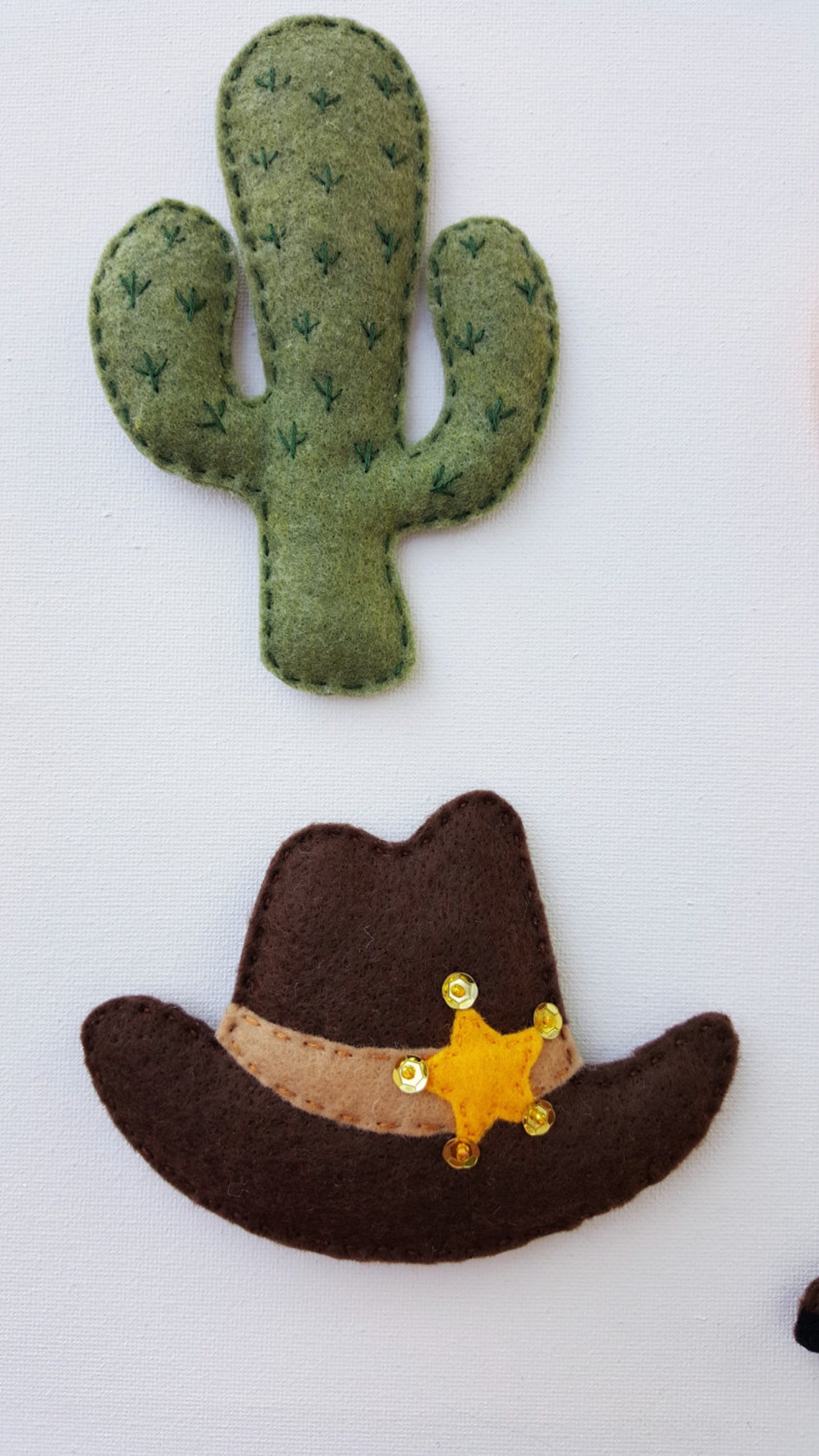 Lucky Cowboy Felt Magnets or Ornamentsset of 4 Felt Cowboy - Etsy