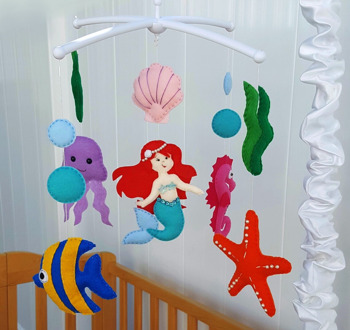 Little Mermaid Baby Crib Mobileunder the Sea Crib - Etsy