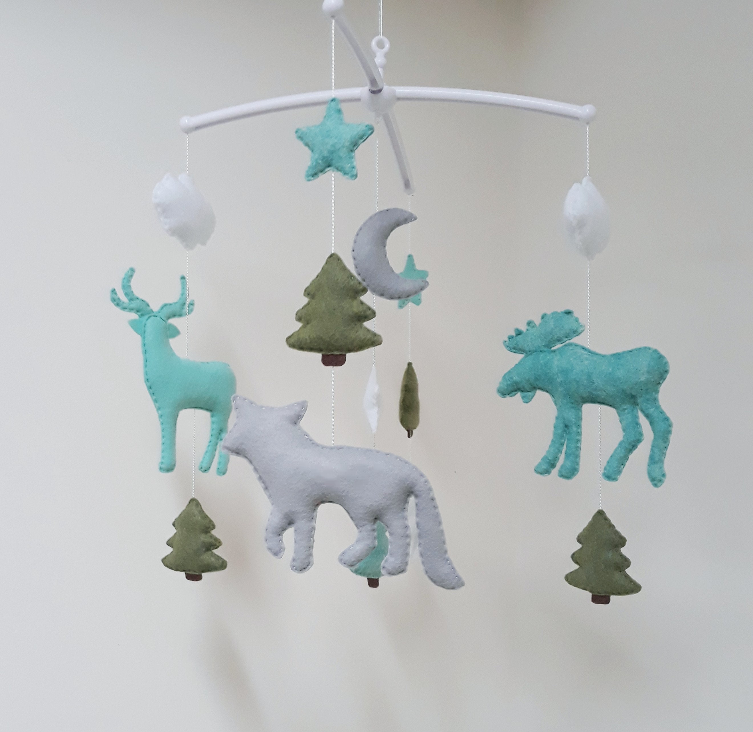 Woodland Mobilemoose Mobilefox Moose Bear Deer Mobile - Etsy