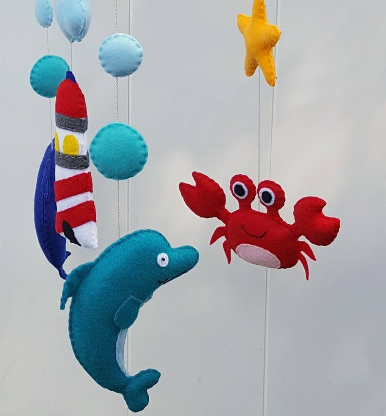 Nautical Baby Crib Mobile Shark Baby Mobile Fish Baby - Etsy