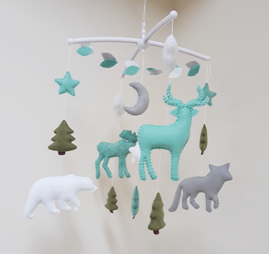 Woodland Mobile,moose Mobile,fox Moose Bear Deer Mobile, Woodland ...