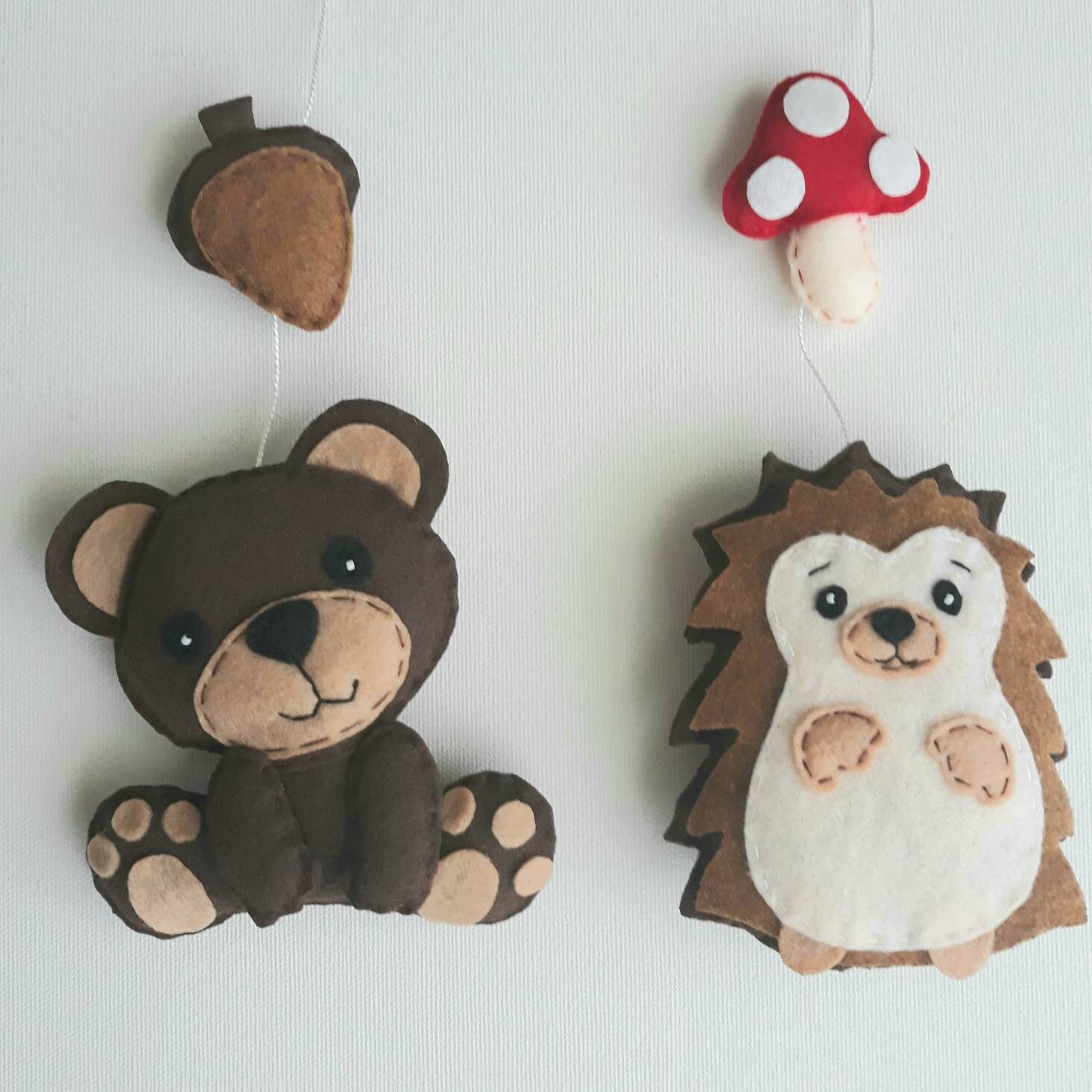 Cute Mobile Woodland Animals Baby Mobile Gift for Baby Felt - Etsy