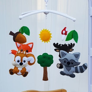 Forest Animals Crib Mobile,woodland Animals Baby Mobile,baby Mobile ...