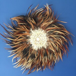Brown Feather and Shell Wall Hanging Juju Hat Feather Wall - Etsy